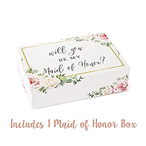 Maid of Honor Proposal Box | 1 pack | Maid of Honor Box | Maid of Honor Proposal Gift | Floral Design