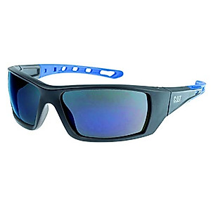 Caterpillar Planer 108-AS Safety Glasses, Grey/Blue, Blue Lens