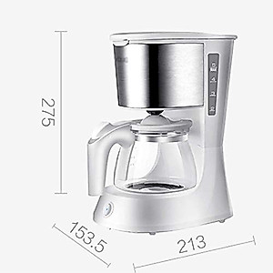 GRCQLWT Coffee Machine Espresso Maker with 652Ml Glass Kettle Coffee Powder Filter Anti-Drip Insulation Teapot