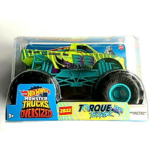 Hot Wheeels Monster Trucks Oversized Torque Terror (Green), 1:24 Scale Diecast Truck