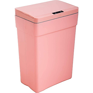 TTY Store 13 Gallon 50L Touchless Automatic Trash Can with Lid, Pink, Polypropylene