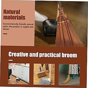 1pc Children's Broom Housewarming Sweeping Broom Brooms for Sweeping Lobby Broom Woven Threads Broom Broomcorn Broom Coconut Palm Broom Rustic Broom Mini Baby Stick