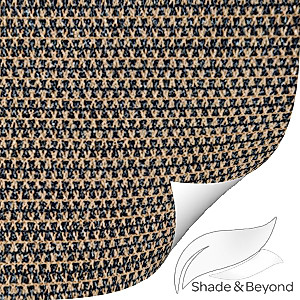 Shade&Beyond Sun Sail Shade Canopy Rectangle 10' x 13' 185GSM Shade Sail for Patio Deck Yard Backyard Outdoor Facility and Activities Brown, (We Make Custom Size)