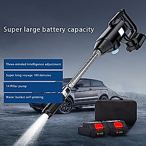 24V Cordless Electric Pressure Washer Car Wash Kitwith Accessories Portable Electric Power Washerfor Cars Gardens Terraces Windows Cleaning Works