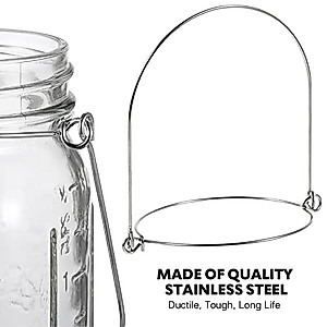 DOITOOL 8PCS Mason Jar Wire Hangers, Stainless Steel Wire Handles for Wide Mouth Mason Jar Canning Jars, Hanging Jars, Jar Hanging Hook (86mm)