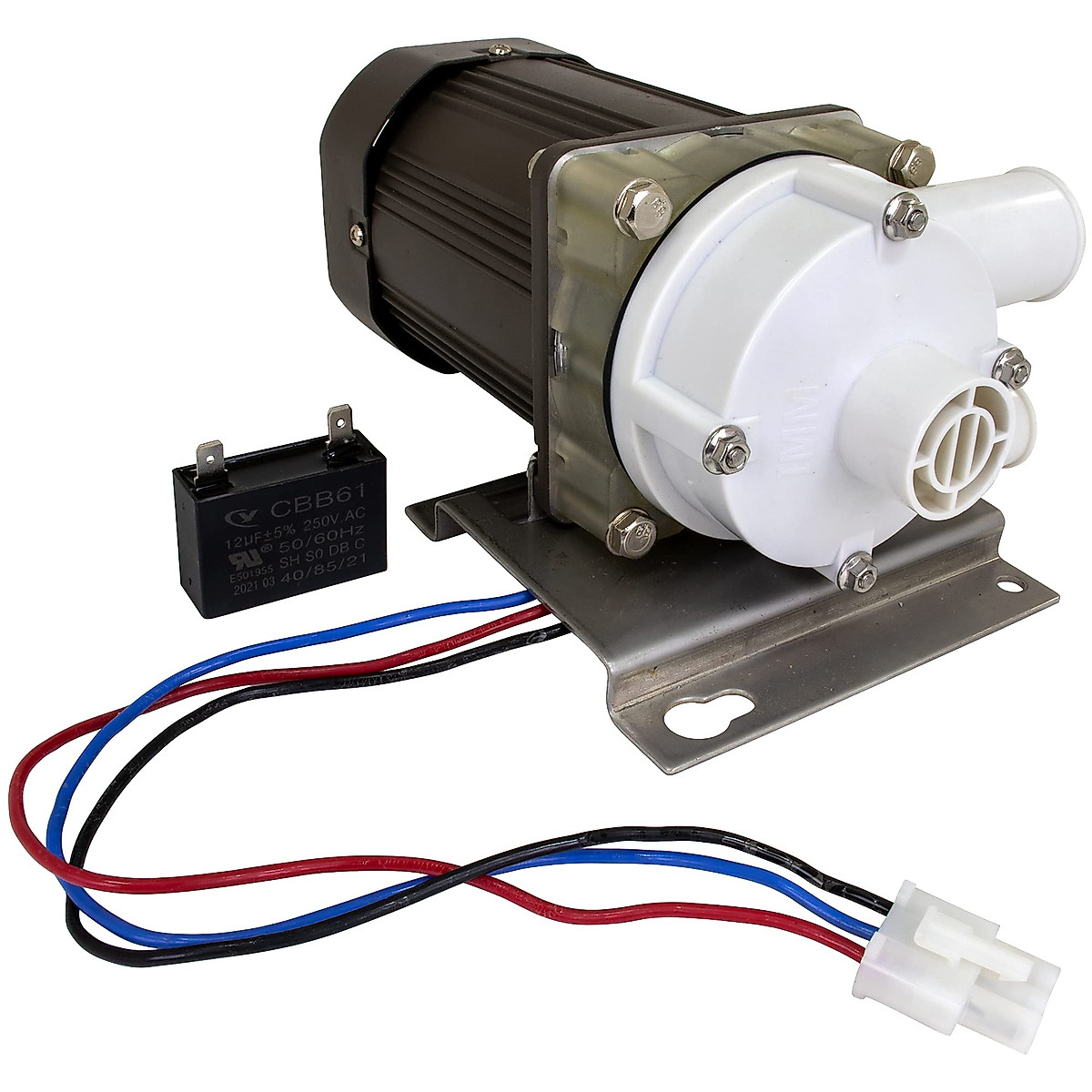 IMM Ice Machine Motor Replacement for Hoshizaki S-0730 Ice Machine Motors Includes mounting Plate, 14 inch Cable & Plug.