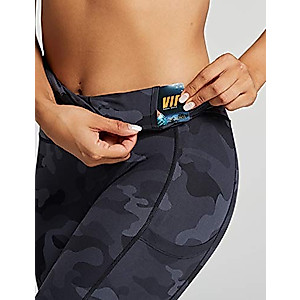 ZUTY 7/8 Workout Leggings for Women High Waisted Leggings with Pockets Squat Proof Yoga Ankle Leggings Plus Size 25" Black camo XS