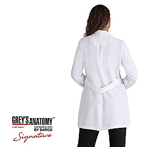 Barco Grey's Anatomy Signature Women's 32" Three Pocket Lab Coat White S