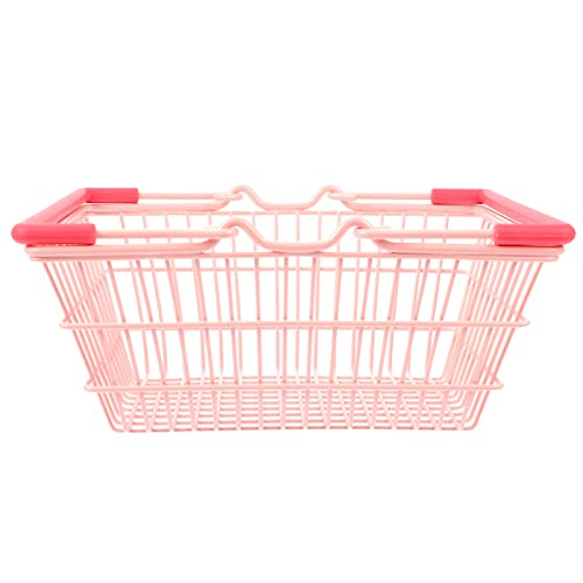 NUOBESTY Mini Shopping Basket Metal Wire Gathering Baskets with Handle Table Top Storage Bins Makeup Organizer for Cosmetic Snacks Display