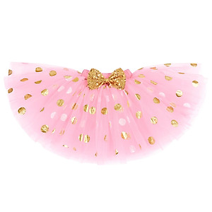 Cake Smash 1st 2nd 3rd Birthday Girl Princess Outfit Polka Dots Dress Ruffle Tulle Tutu Skirt Set Wild ONE Party Dance Fancy Carnival Costume w/Headband Pink-1st 1T