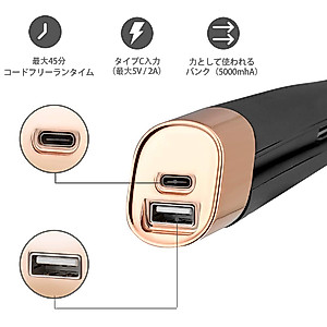 Cordless Hair Straightener for Touching Up Short Thin Fine Hair On The Go 【2023 𝗡𝗘𝗪 Upgrade】,Portable Flat Iron Rechargeable Build in 4800mAh Battery, Quick Heat Up Cordless Flat Iron