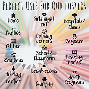 Artistic Chaos Ink Giant Lab Week Coloring Poster 60"x42" Made in USA, Rolled not Folded, Huge Coloring Pages, Great Craft for School Classroom, Party, Activities. Hours of Entertainment. (Labweek)