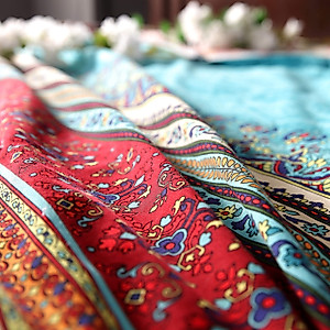 FADFAY Boho Duvet Cover Set 100% Brushed Cotton Colorful Stripe Exotic Style Bohemian Bedding Set Soft and Warm Bedding with Hidden Zipper Closure, 3 Pieces King/California King