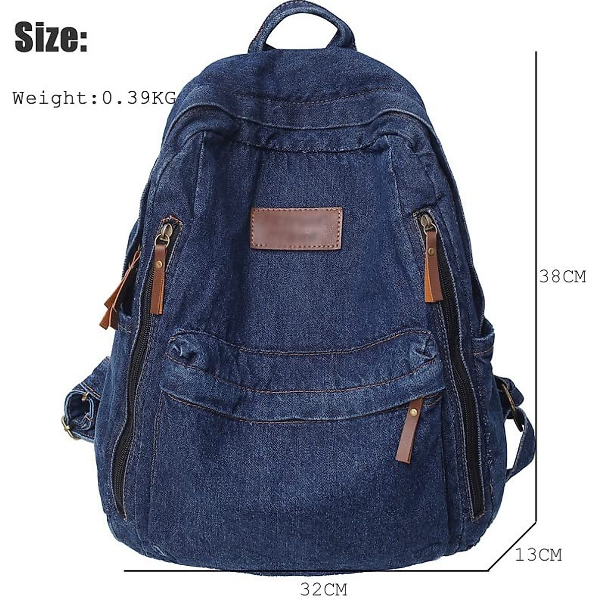 DINGZZ Fashion Ladies Canvas School Backpack Trendy Denim Travel Student Bag College Backpack (Color : E, Size : 32 * 13 * 38CM)