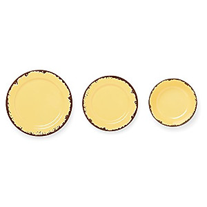 Fox Run Melamine Dinnerware Set, 12-Pieces, Multicolor