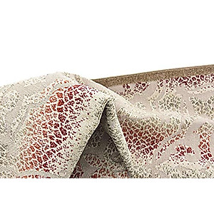 Unique Loom Modern Collection Distressed, High-Low Pile, Abstract, Vintage, Indoor and Outdoor Area Rug, 6 ft x 9 ft, Beige/Light Brown