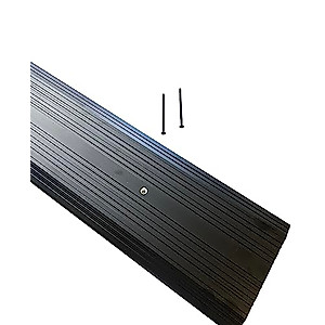 Aluminum Thresholds 7 Inch - Residential/Commercial use Saddle/Handicap Easy Installing and Accessible/Fire Proof Rated (48", Black)