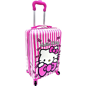 Fast Forward Kids Licensed Hard-Side 20” Spinner Luggage Lightweight Carry-On Suitcase (Hello Kitty) Carry-On 20 Inch