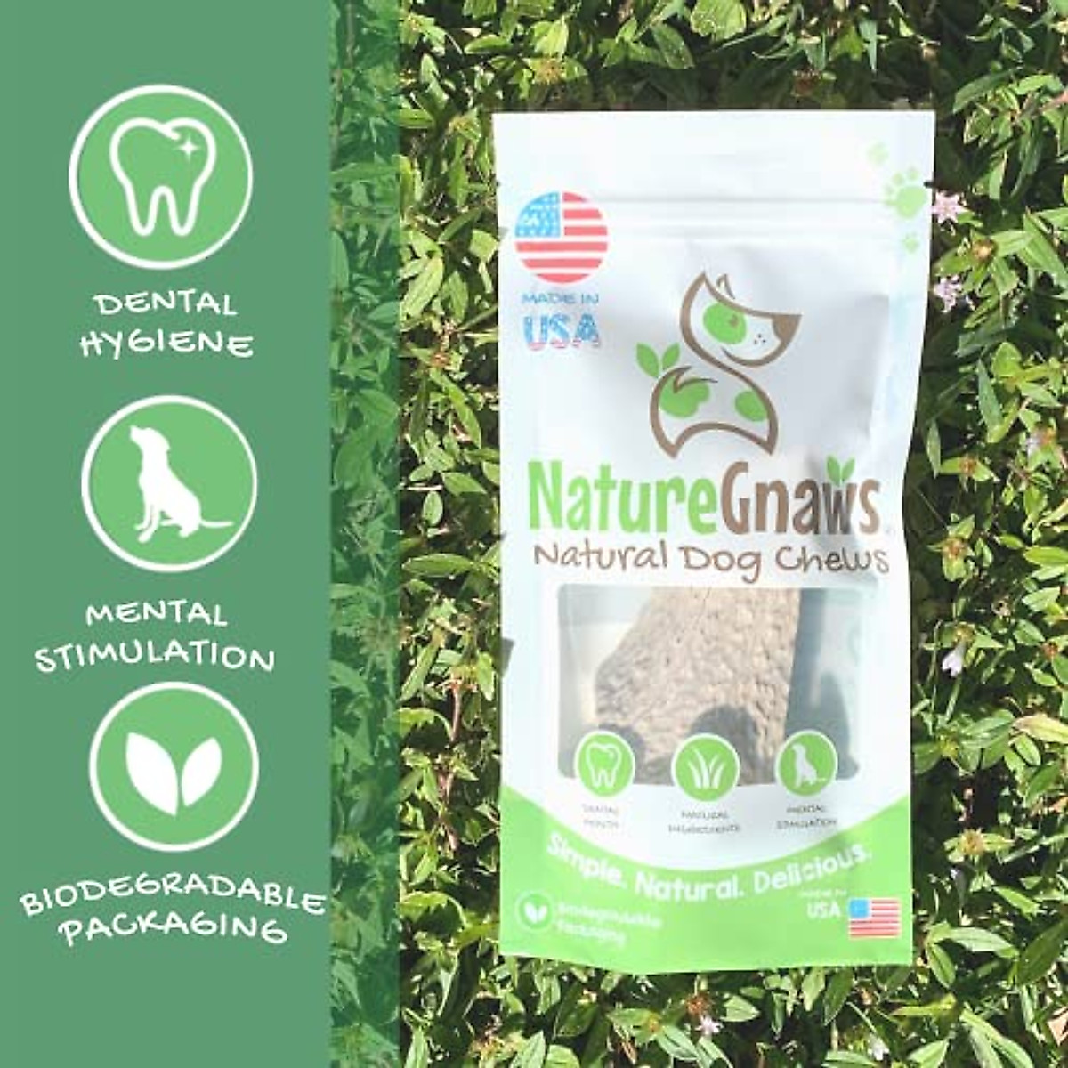 Nature Gnaws Elk Antlers for Large Dogs - Premium Natural USA Antler - Long Lasting Dog Bones for Aggressive Chewers - Mix of Split and Whole - 5-8 Inch