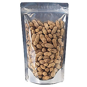 Stand Up Pouches, Resealable Odor Proof Bags, Zip Top Waterproof For Food Storage, Heavy Duty Ziplock, Clear Front With Aluminum Foil Back, Heat Sealable, 5 x 8 inch, 100 Pack