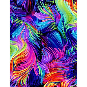 Timeless Treasures Fabrics Nightlife Multi Electric Circuits