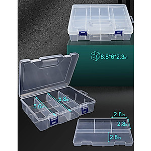 Avlcoaky Tackle Box Fishing Tackle Box Organizer with Movable Tray Snackle Box Charcuterie Container Tacklebox for Snacks Plastic Organizer Fishing Box