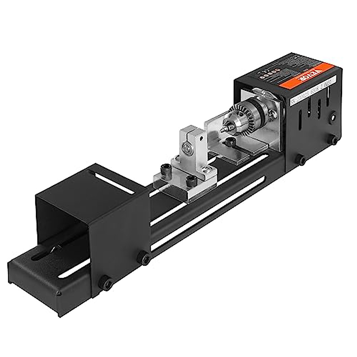 VEVOR Mini Lathe Machine, 2.76 in x 6.3 in, 24VDC 96W Mini Wood Lathe Tools Milling Machine Accessories, 7 Speeds 4220/5300/5650/6350/6660/7050/8450 RPM, for DIY Woodworking Wood Drill Rotary Tool
