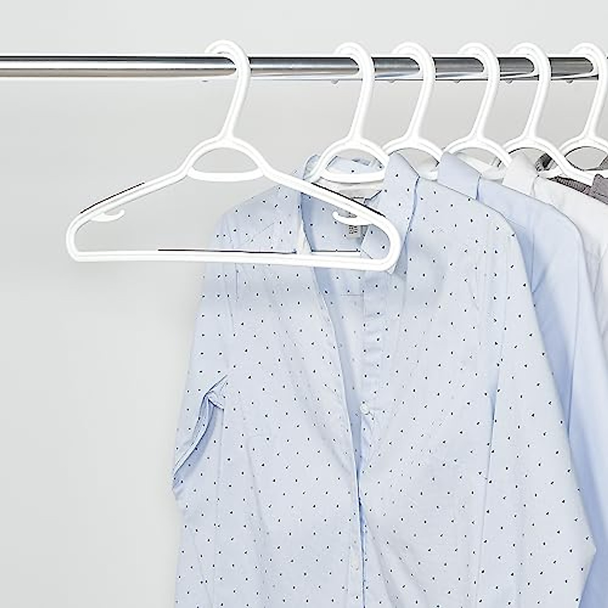 neatfreak! 10 Pack Non-Slip Clothes Hanger, White and Grey