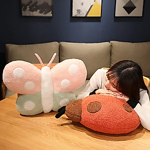TONGSONG Cute Pillow Plush Ladybug Stuffed Animal Stuff Ladybird Plush Pillow Toys Kawaii Soft Lady Beetle Pillow Hugging Stuffed Ladybug Gift for Kids Home Decor¡­