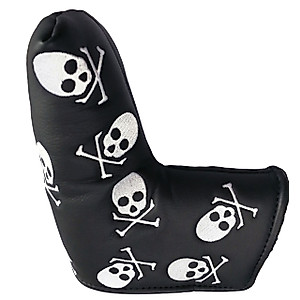 HISTAR Golf Skull Headcover Skull Design Putter Cover Blade Head Cover for Scotty Cameron Taylormade Odyssey