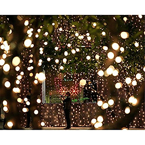 Lightspot 50 LED Globe String Lights,5m/16ft Ball Christmas Lights Waterproof Fairy String Lights Indoor Outdoor Decoration Lights for Gardens Home Party Patio Yard (Plug 110V, Warm White)