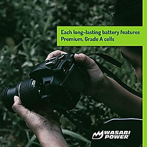 Wasabi Power Battery (2-Pack) for Nikon EN-EL15, EN-EL15a, EN-EL15b, EN-EL15c & D500, D600, D610, D750, D780, D800, D800E, D810, D810A, D850, D7000, D7100, D7200, D7500, Z5, Z6, Z6II, Z7, Z7II, 1 V1
