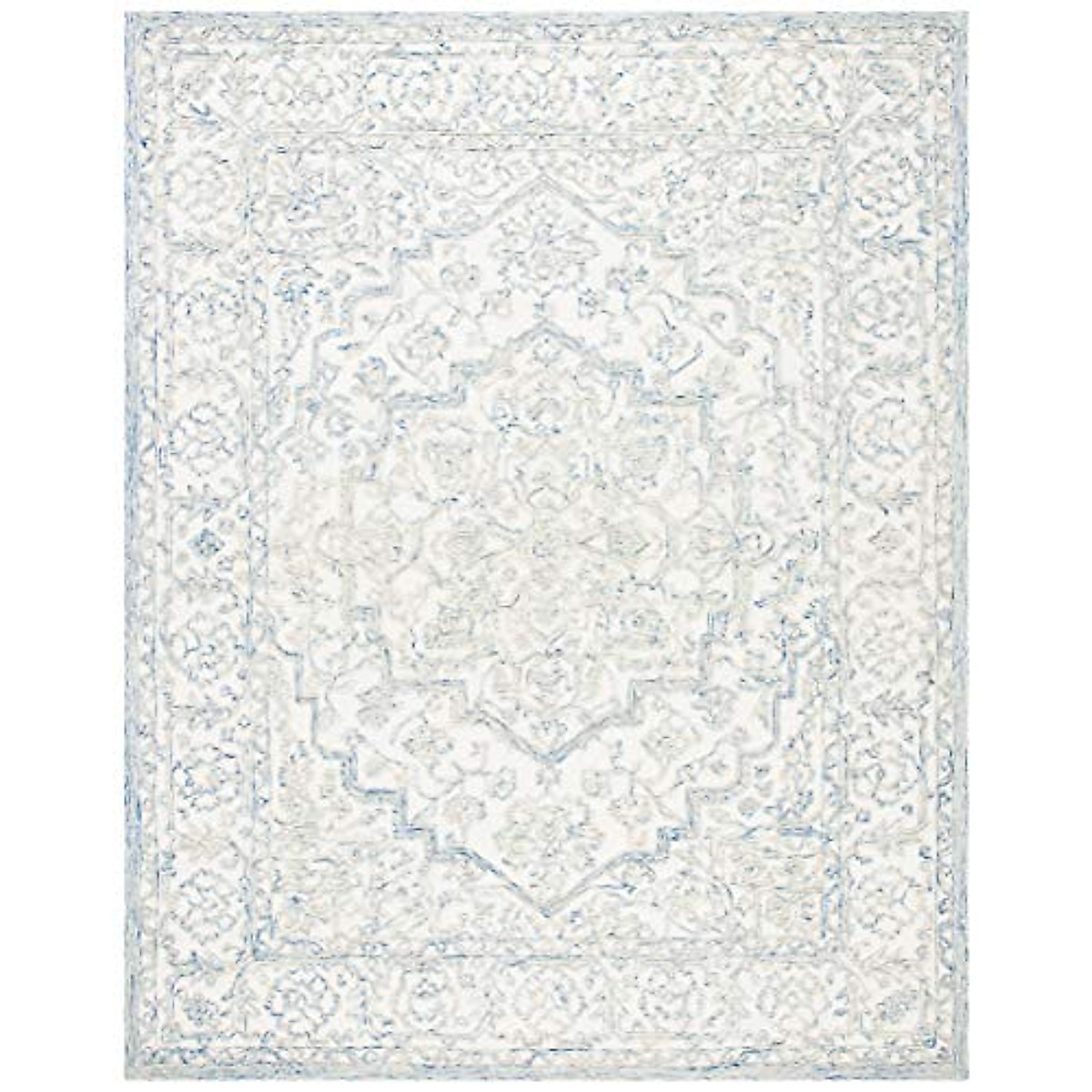 SAFAVIEH Trace Collection 8' x 10' Ivory/Blue TRC302M Handmade Premium Wool Area Rug