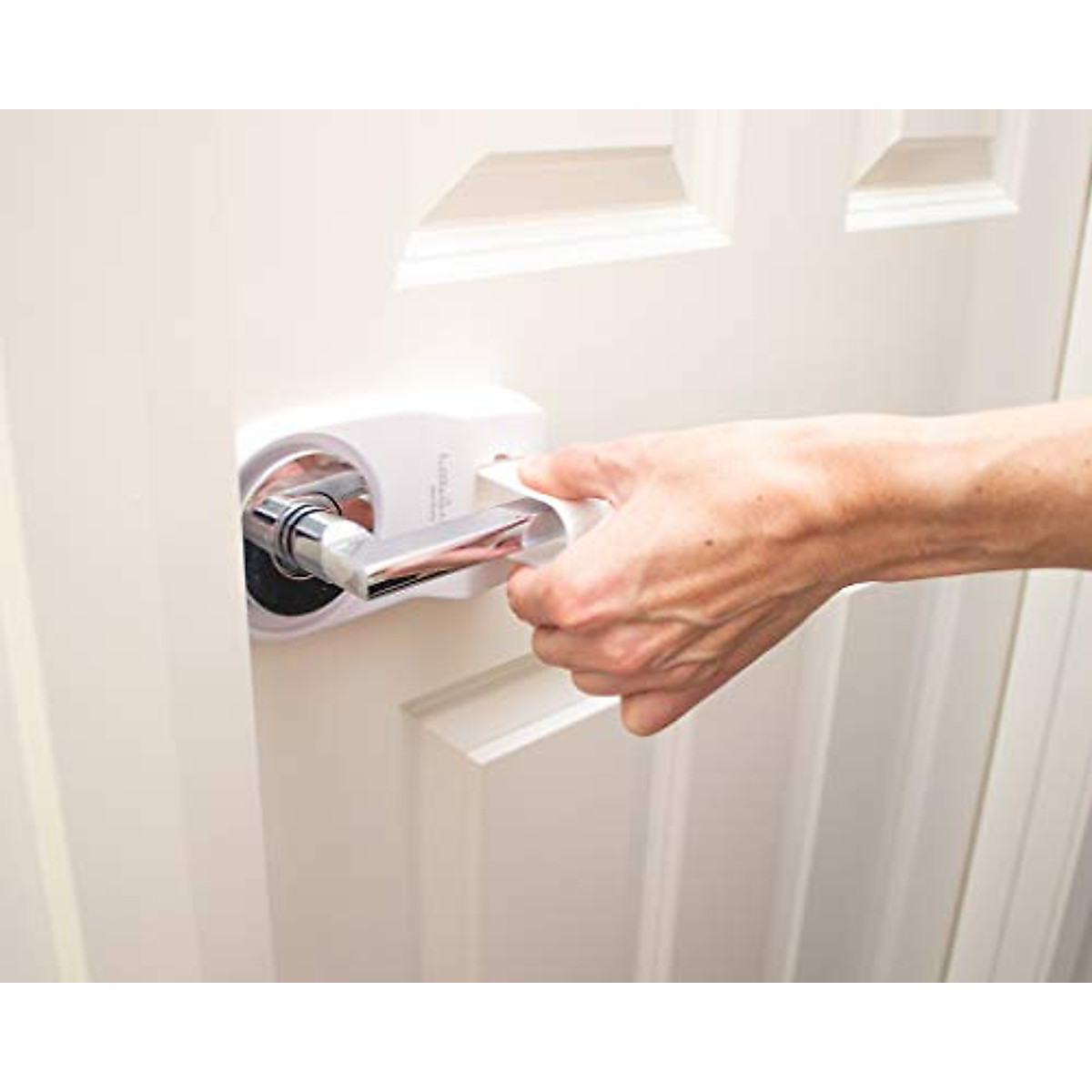 Little Chicks Baby Safety Lever Door Handle Lock - Firm & Strong Hold - Non-Adhesive - Suitable for Door Handles with 3 inches Diameter - 3 Pack - Model CK028