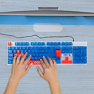 Sonic the Hedgehog 3 in 1 Gaming Set with LED Backlit Keyboard and Mouse, Cushioned Gaming Headset with Microphone. Perfect for Long Gaming Sessions, Comfort Grip, Ergonomic Mouse, Mechanical Keyboard