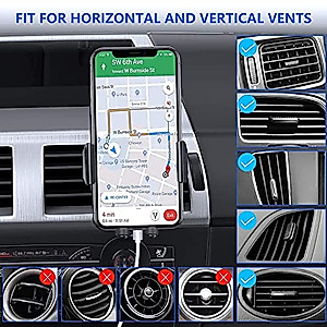 Miracase Upgraded Phone Holder for Car, Universal Hands Free Car Vent Phone Mount,Compatible with All Mobile Phones