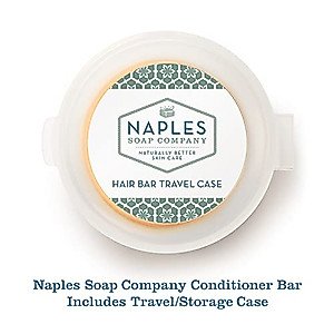 Naples Soap Company, Protein Enriched, 50-75 Use, Solid Hair Conditioner Bar, Eco-Friendly Haircare, Helps Ensure Vibrant, Healthy Hair, All Hair Types, Florida Fresh, 1 oz
