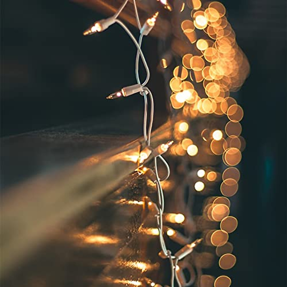 Twinkle Star 2 Pack Christmas Clear Outdoor Lights, White Wire 150-count Lights 120V UL Certified Incandescent Mini String Light, Connectable for Xmas Tree Home Patio Holiday Party Garden Decorations