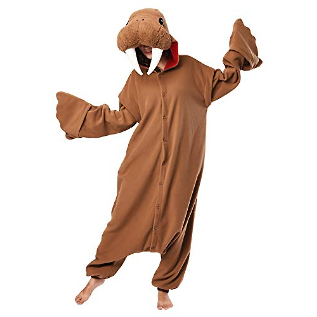 SAZAC Walrus Kigurumi - Onesie Jumpsuit Halloween Costume (X-Large)