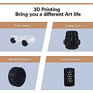 YXPOLYER PA6-CF Chopped Carbon Fiber Nylon Filament, 1.75mm Carbon Fiber Filament, 3D Filament Nylon Carbon Fiber, Lightweight high Strength Nylon Filament,1kg Spool,Black