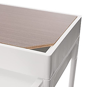 Fichiouy 4-Layer Floor Standing Shelf Units Rolling Utility Cart, Plastic Mobile Shelving Unit Storage Drawer Carts for Kitchen/Bathroom/Office White