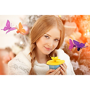 Silicone Cup Lids - Creative Butterfly Mug Cover From ME.FAN - Anti-dust Airtight Seal Silicone Drink Cup Lids - Hot Cup Lids 6 Set In Bright Colors