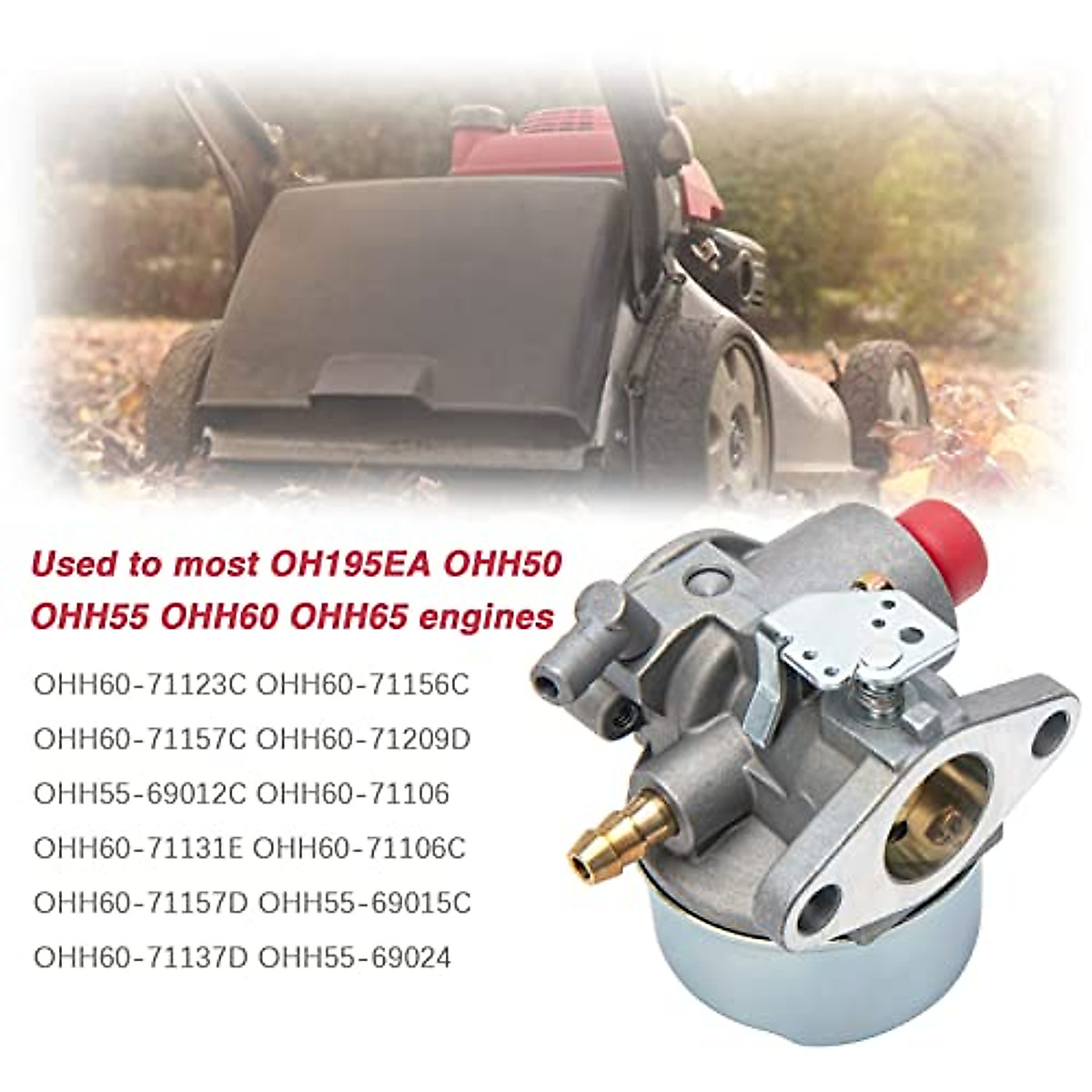 640025 Carburetor for Tecumseh OHH45 OHH50 OHH55 OHH60 OHH65 Engine Lawn Mower Carb for 640025 640025A 640025B 640025C 640014 640004 640117