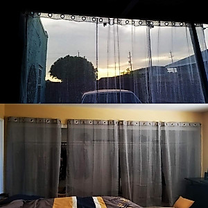 [5 Meters] Wall Mount Curtain Wire Rod Set with (20 Hanging Clips) - Pinowu Stainless Steel Picture Hanging Wire Clothesline Wire Multi-purpose Set Hang Photo Notes, Art