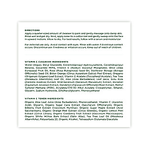 Tree of Life Beauty Vitamin C Brightening Duo, Facial Toner for Minimizing Pores & Facial Cleanser for Gentle Deep Cleaning with Organic Aloe, Clean Dermatologist-Tested Skin Care, 2 X 4 Fl Oz