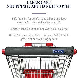 Clean Cart Secure Shopping Cart Handle Cover, Classic Colors, 3-Pack
