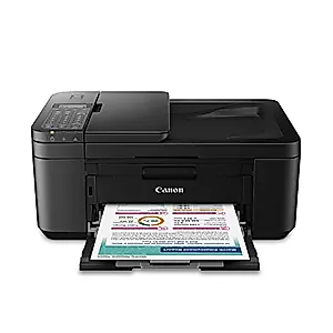 Canon PIXMA TR4720 All-in-One Wireless Printer for Home use, with Auto Document Feeder, Mobile Printing and Built-in Fax, Black (Renewed)