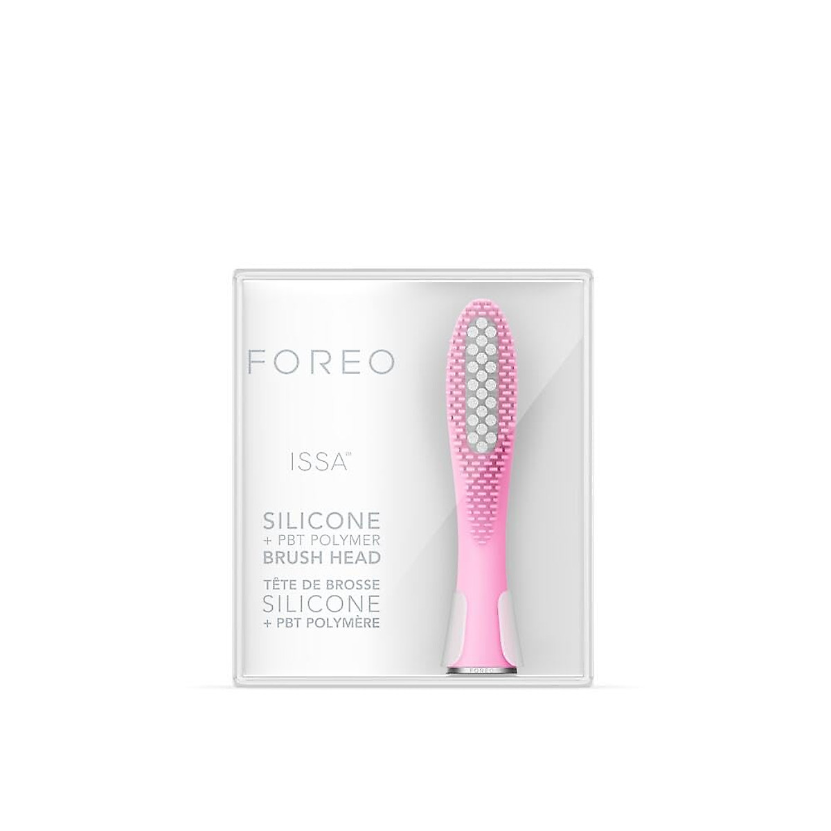 FOREO ISSA Hybrid Wave Brush Head Pink, Medical-Grade Silicone & PBT Polymer Bristles, 6 Months Lasting