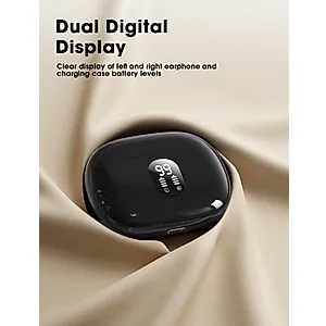 ZZU Wireless Earbuds, Bluetooth Ear Buds with Big Bass Stereo Sound, 48 Hours Playtime, Lightweight in-Ear Fit Earphones, IPX7, Hands-Free Calls with AI for iPhone, Android, Pad, Sports, Workout