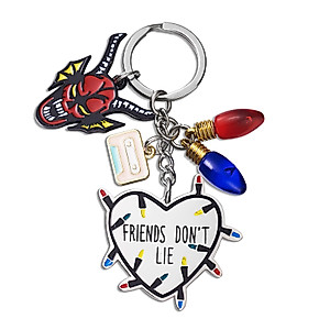 Strange Merchandise Keychain TV Show Friendship Gifts Hellfire Club Keychains Merch Halloween Collection Gift